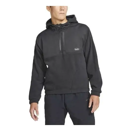 Nike Therma-fit Winterized Polar Fleece Splicing Skateboard Hooded Jacket Black - Default Color