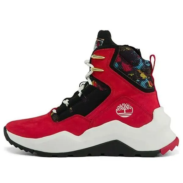 Timberland Madbury Side Zip Sneaker Boots - Red/black/blue