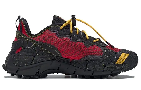 REEBOK X A$ap Nast Zig Kinetica 2 Edge "vector Red" Sneakers - Blackred
