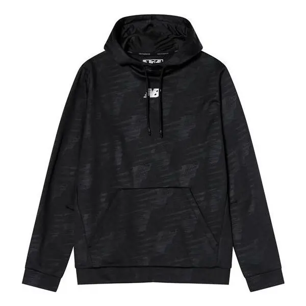 NEW BALANCE Allover Print Hoodie - Black