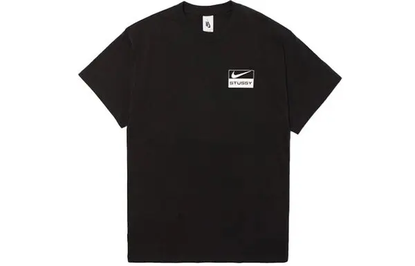Nike X Stussy Crossover Logo Graffiti Printing T-shirt - Black