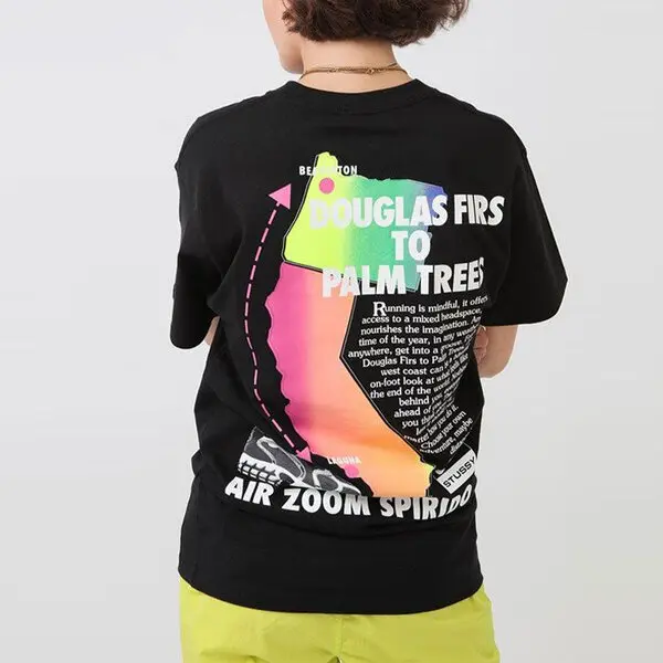 Nike X Stussy Crossover Logo Graffiti Printing T-shirt - Black