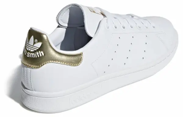 Adidas Stan Smith Sneakers With Metallic Heel Accent - White/gold