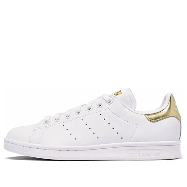 Adidas Stan Smith Sneakers With Metallic Heel Accent - White/gold