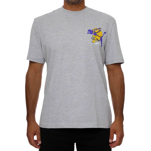 PUMA X Aka Boku T-shirt 'grey - Grey/yellow