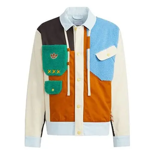 Adidas Originals X Melting Sadness Contrast Stitching Logo Sports Jacket - Colorblock