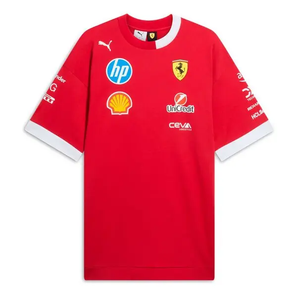 PUMA X Scuderia Ferrari 2025 Replica Oversized-fit Drivers T-shirt - Dark Cherry