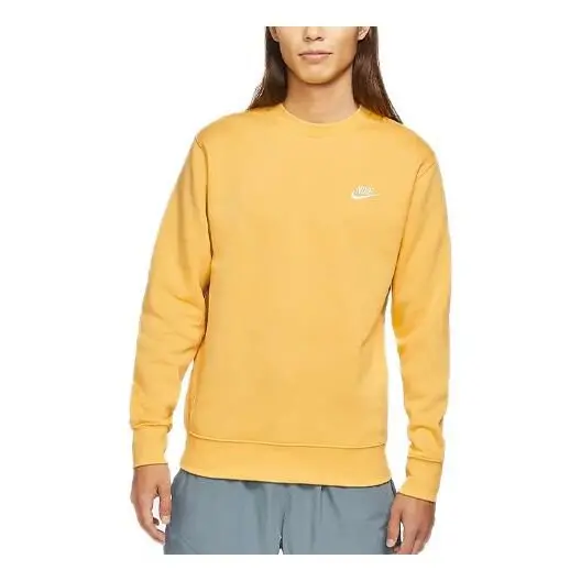 Nike Club Fleece Round Neck Pullover - Yellow