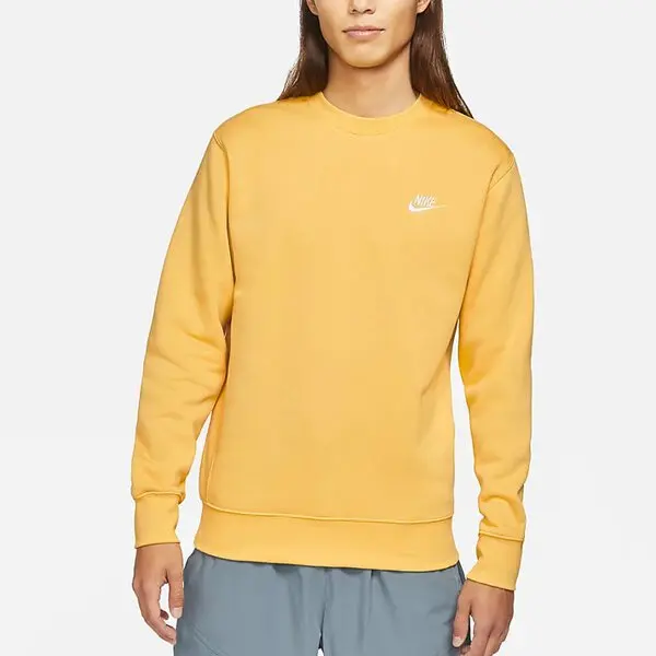 Nike Club Fleece Round Neck Pullover - Yellow