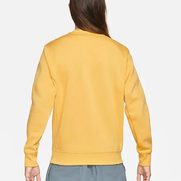 Nike Club Fleece Round Neck Pullover - Yellow
