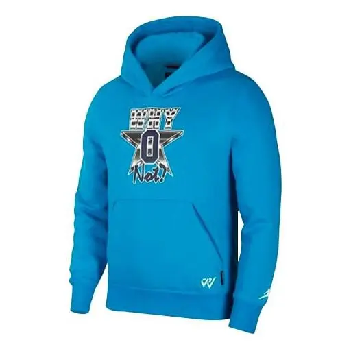 JORDAN X Rw Crossover Hoodie With Graphic Print - Blue