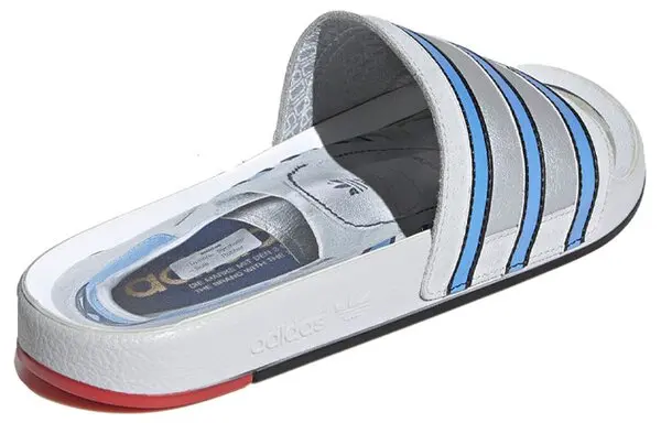 Adidas Adilette Slides Premium 'micropacer - Grey/blue