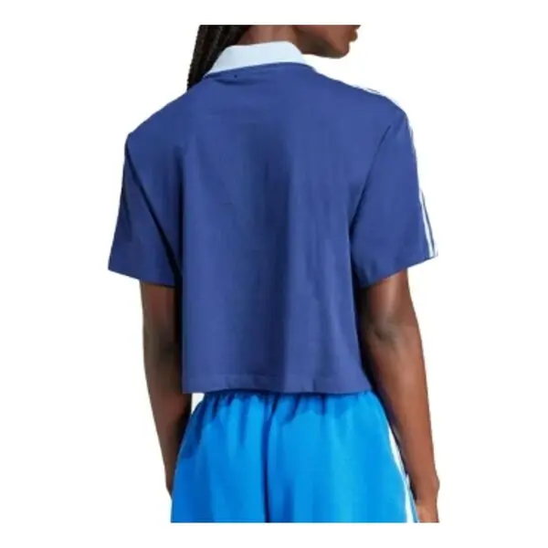 Adidas Cropped Polo Shirt With Collar