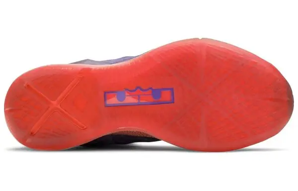 Nike Lebron High Top Athletic Sneakers - Purple/grey/red