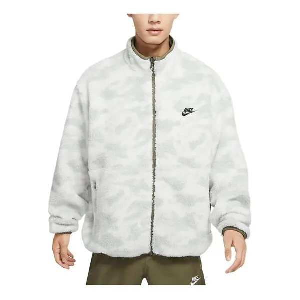 Nike Club Fleece 2-way Jacket - Medium Olive/black
