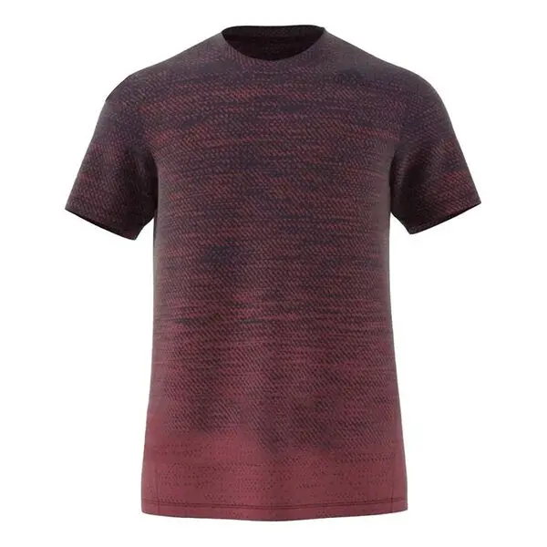 Adidas Gradient Tee Sports Round Neck Short Sleeve - Red