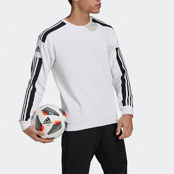 Adidas Long Sleeve Pullover With Striped Logo Detailing