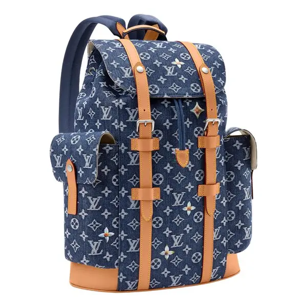 LOUIS VUITTON Christopher Mm Backpack In Monogram Denim - Blue