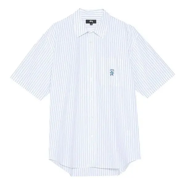 StÜssy Boxy Striped S/s Shirt - White