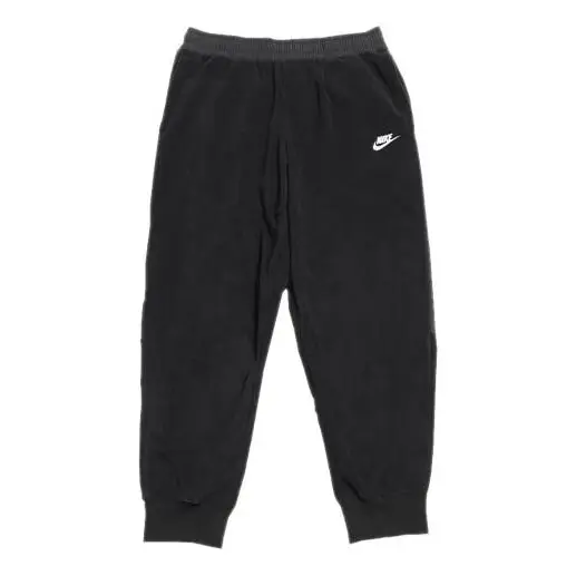 Nike Solid Color Casual Sports Long Pants - Black