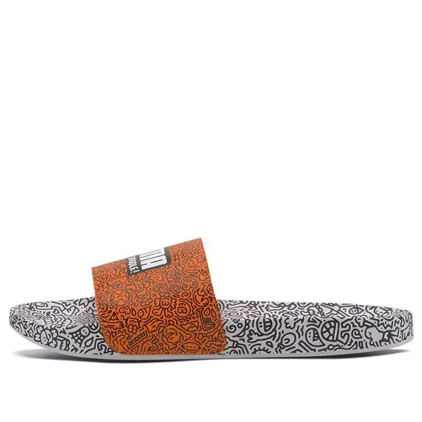 PUMA Mr. Doodle X Leadcat 20 Slides Wavy Doodles - Brown