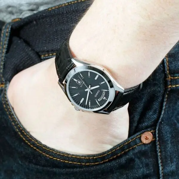 Casio Analog Quartz Leather Strap Watch