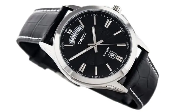Casio Analog Quartz Leather Strap Watch