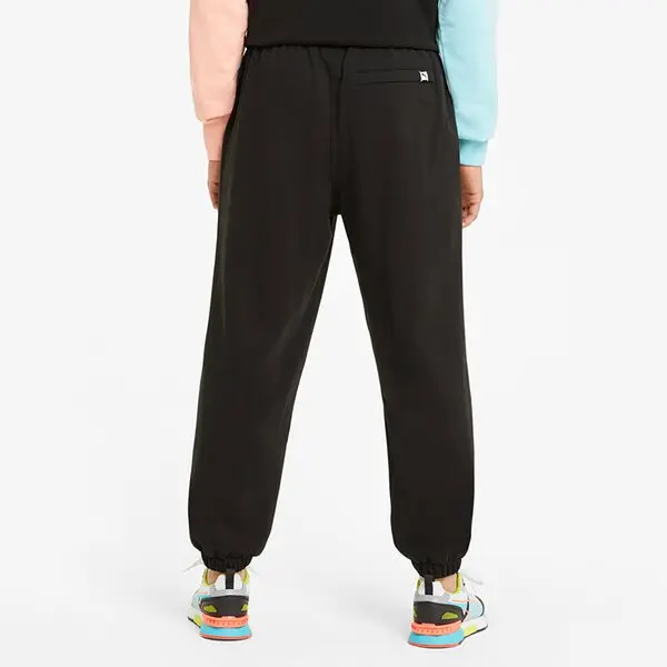 PUMA Downtown Logo Sweatpants Casual Sports Sweatpants Black