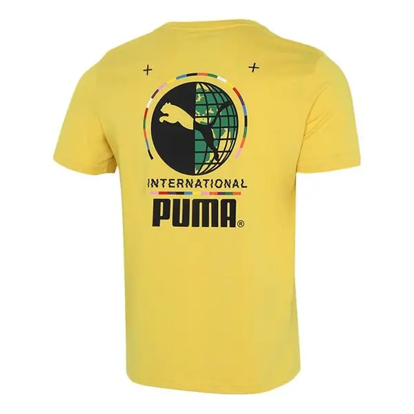 PUMA Graphic T-shirt 'yellow Black - Yellow/black