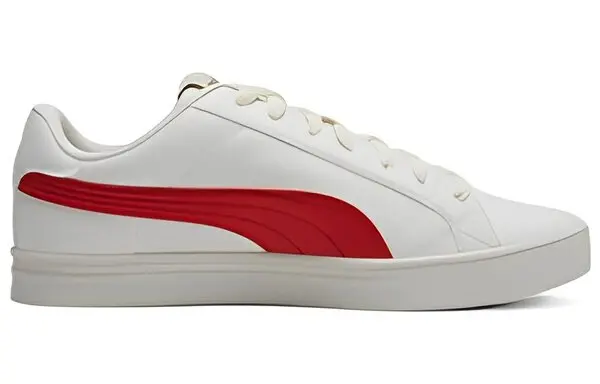 PUMA Smash Vulc V3 Lo Sneakers - White/red