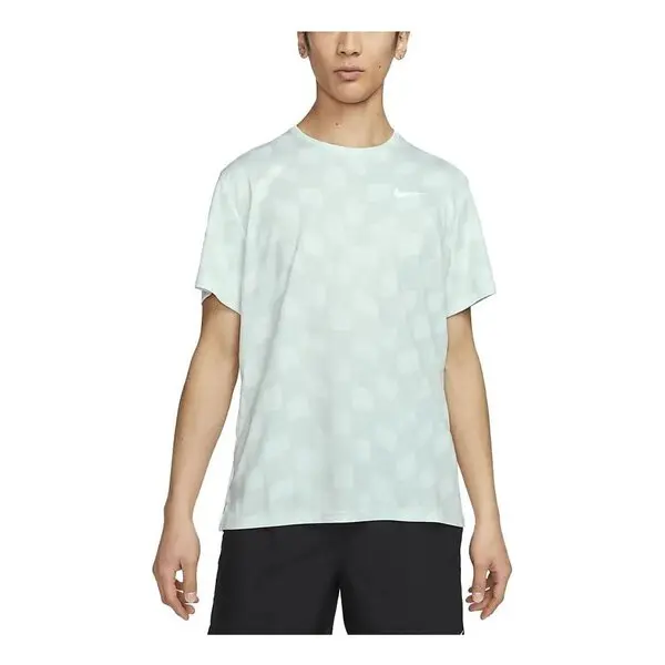 Nike Dri-fit Miler Short-sleeve Running Top - Green