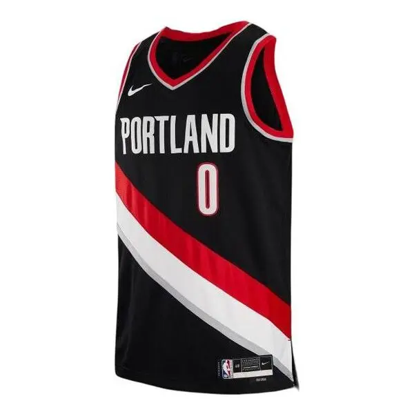 Nike Dri-fit Nba Portland Trail Blazers Damian Lillard Icon Edition 2022/23 Swingman Jersey - None