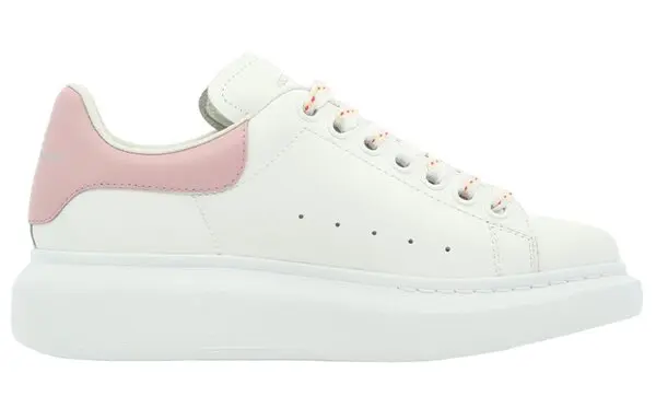 Alexander McQueen Oversized Larry Leather Sneakers - White/pink