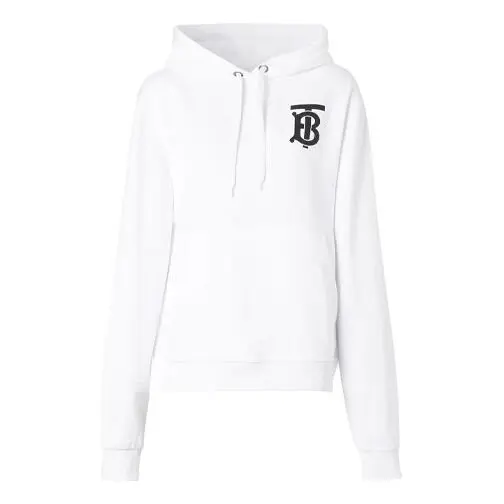 Burberry Logo Hoodie - White