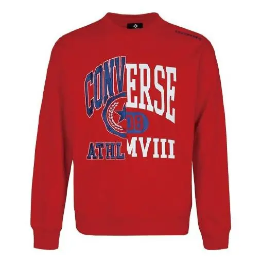 CONVERSE Crewneck Sweatshirt With Graphic Logo - Red