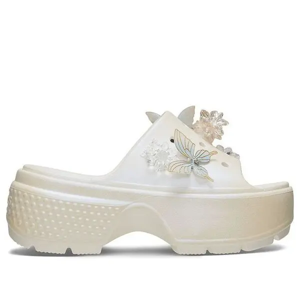 CROCS Embellished Platform Slides