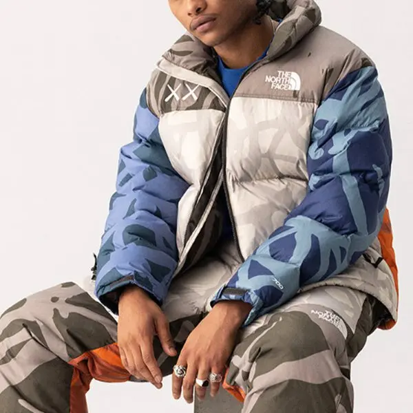 The North Face X Kaws 1996 Nuptse 700 Puffer Jacket - Grey
