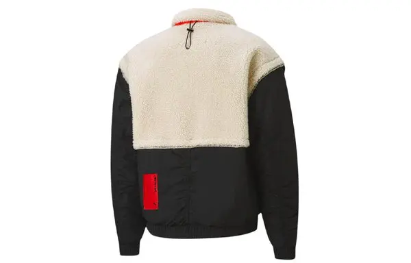 PUMA X Attempt Sherpa Fleece Jacket - Beige/black/orange