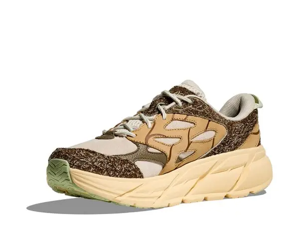 Hoka One One Clifton L Suede - Brown/orange/yellow
