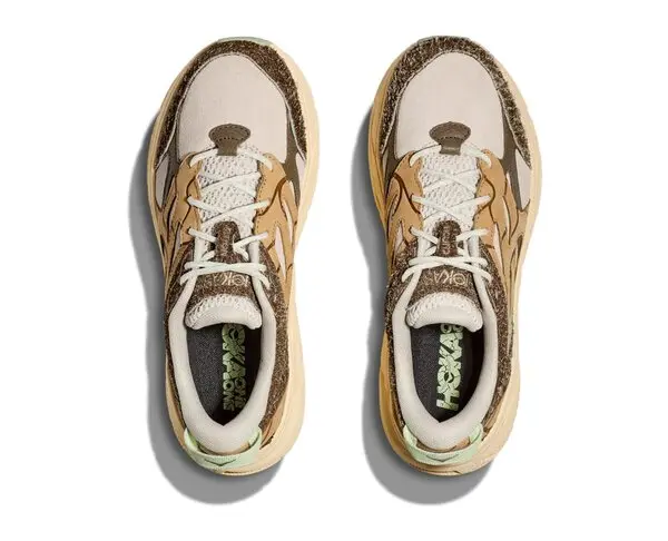 Hoka One One Clifton L Suede - Brown/orange/yellow