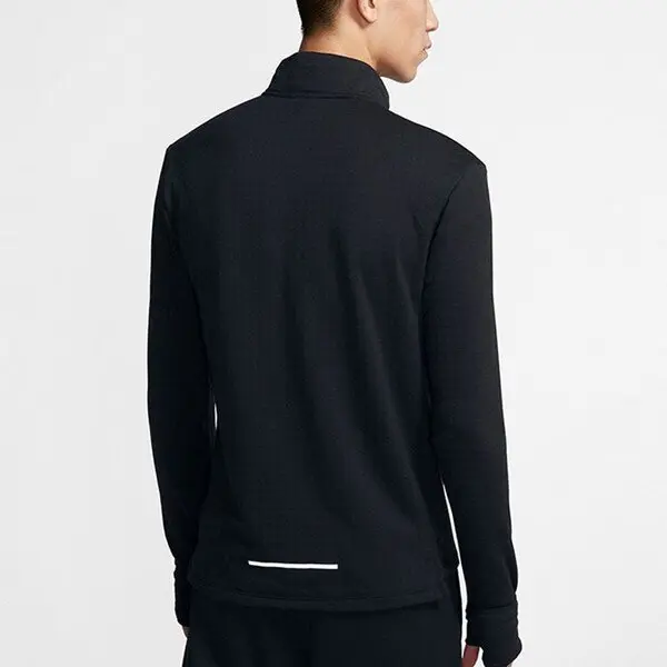 Nike Dri-fit Running Training Fleece Lined Long Sleeve Top - Black