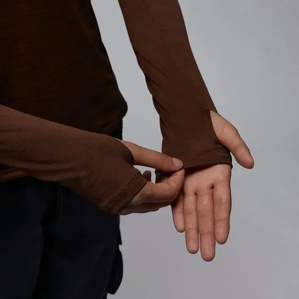 JORDAN Long Sleeve Base Layer - Brown
