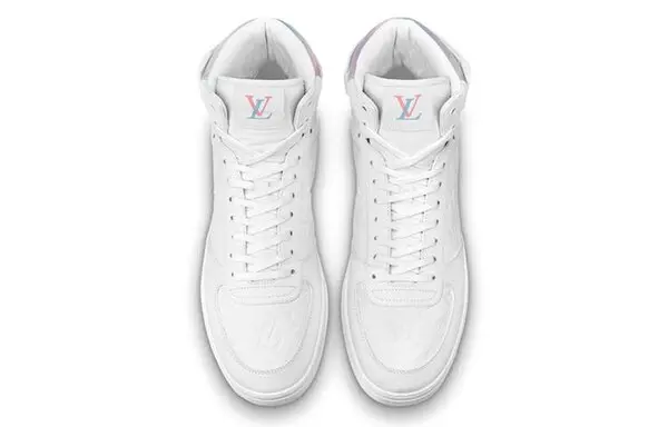LOUIS VUITTON Rivoli High Top Sneakers - White/grey/multi-color