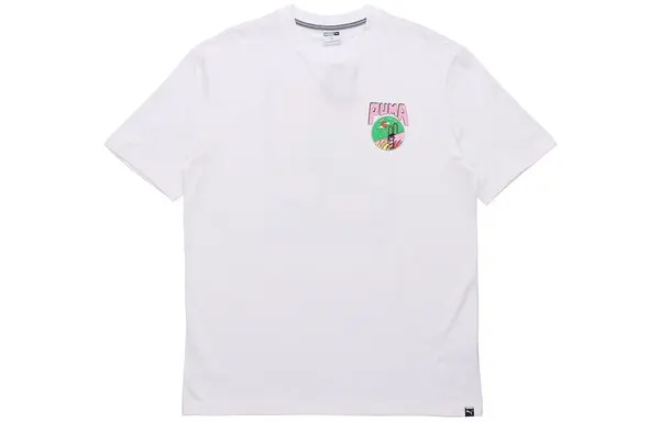 PUMA Back Pattern Printing Short Sleeve