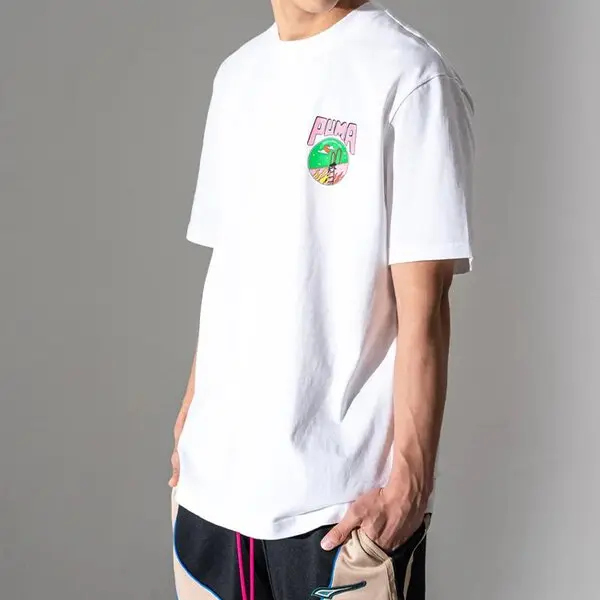 PUMA Back Pattern Printing Short Sleeve