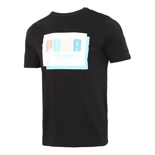 PUMA Graphic Print Regular Fit T-shirt - Black
