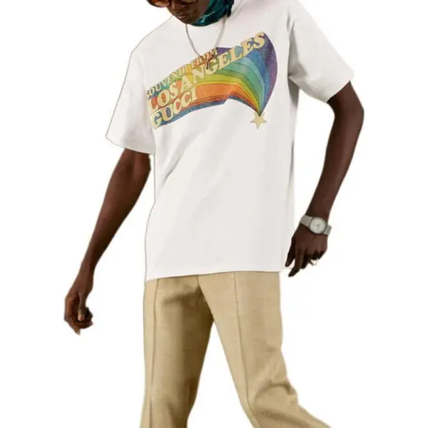 Gucci Ss22 Love Parade Rainbow Tee - White