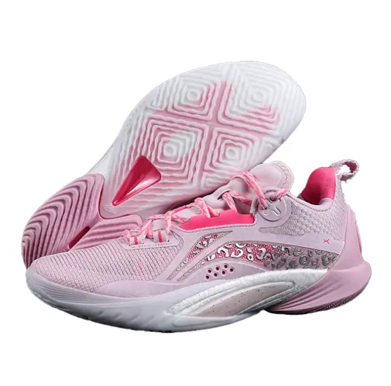 LI-NING Speed Low Top Athletic Shoes - Pink/white