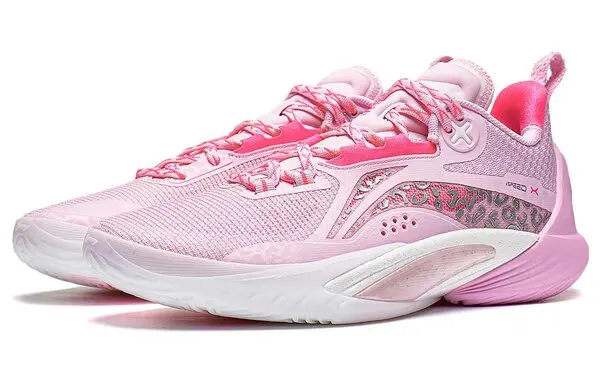 LI-NING Speed Low Top Athletic Shoes - Pink/white
