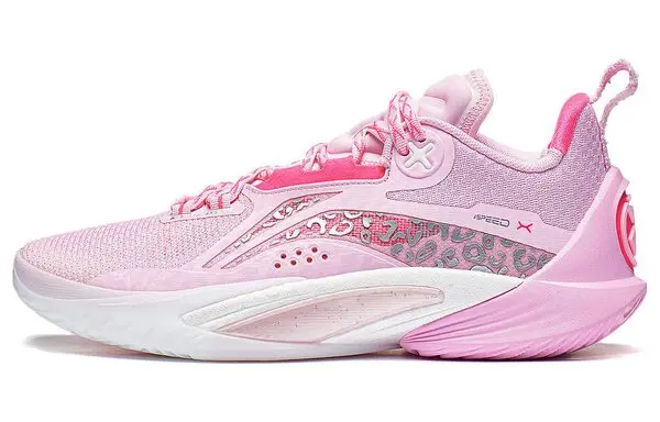 LI-NING Speed Low Top Athletic Shoes - Pink/white